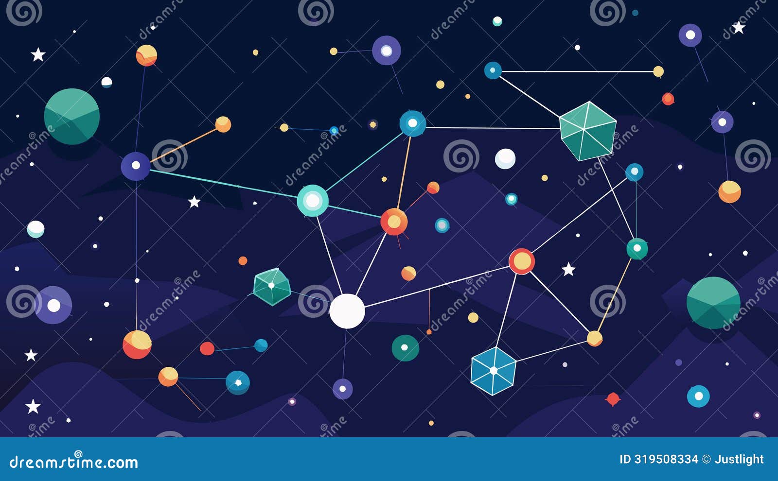 Data Constellations Globe Hologram, Lines Trace Global Communication ...