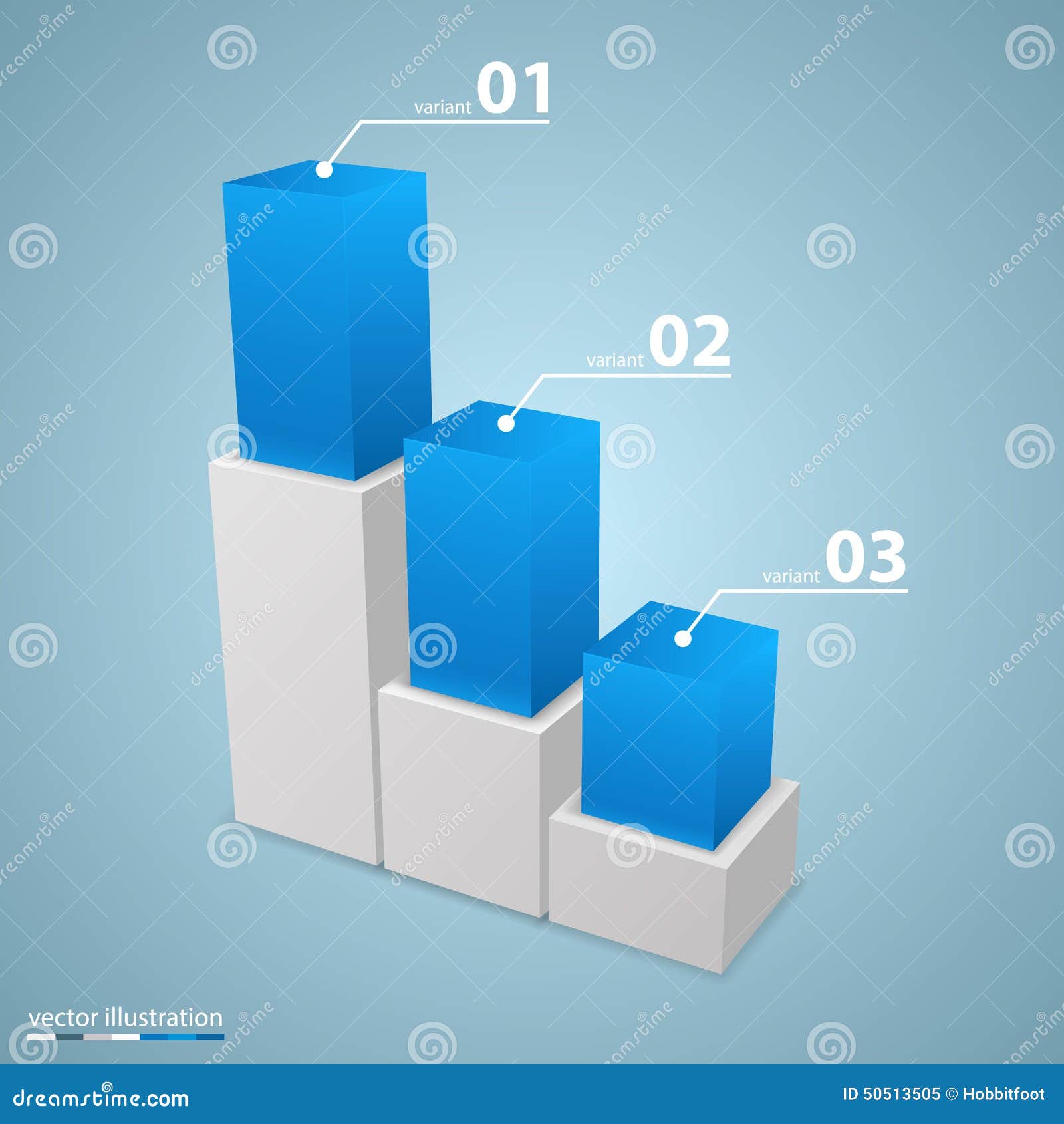 Data 3d growth chart stock vector. Illustration of growth - 50513505