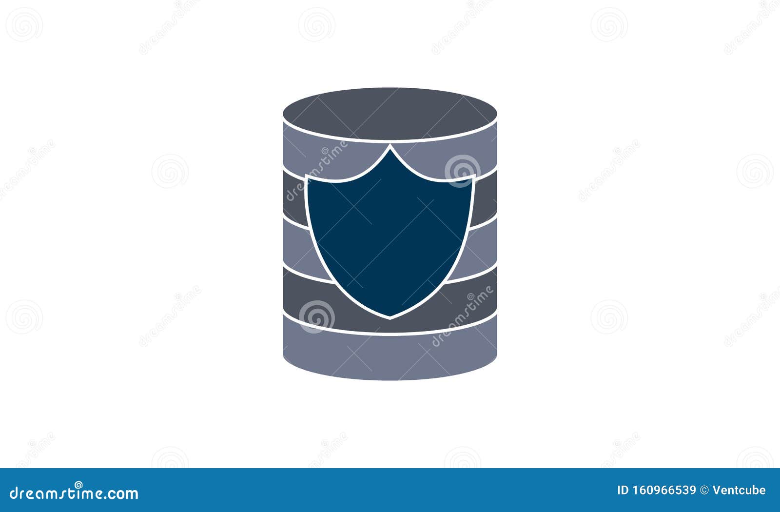 Data, Database, Security, Server, Shield Icon. Flat Vector Design ...