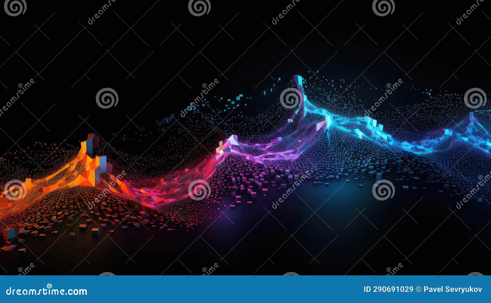 Data Dataflow Convergence Representation Stock Illustration ...