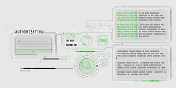 Data Decryption Program Interface with Authorization Window. Stock ...