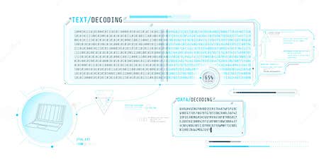 Data Decryption Screen with Text Decoding Window. Stock Vector - Illustration of infographic ...