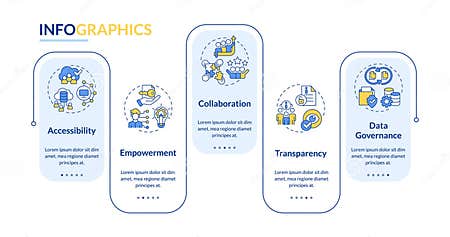 Data Democratization Layout with Linear Icons Stock Vector ...