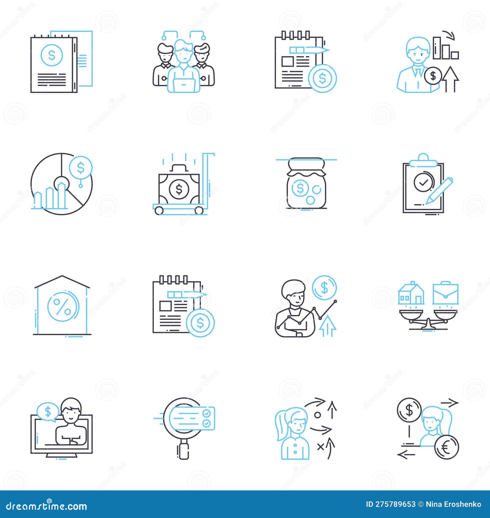 Data Development Linear Icons Set. Analytics, Algorithms, Big Data, Business Intelligence, Cloud ...