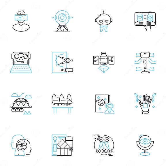 Data Development Linear Icons Set. Analytics, Conversion, ETL, Integration, Mining, Quality ...