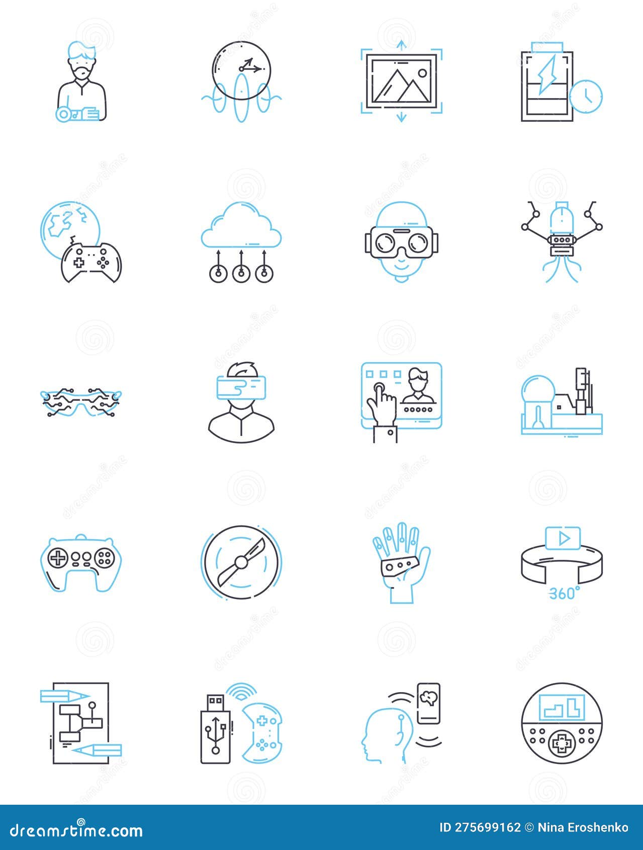 Data Development Linear Icons Set. Integration, Extraction ... Data Development Linear Icons Set. Integration, Extraction ...