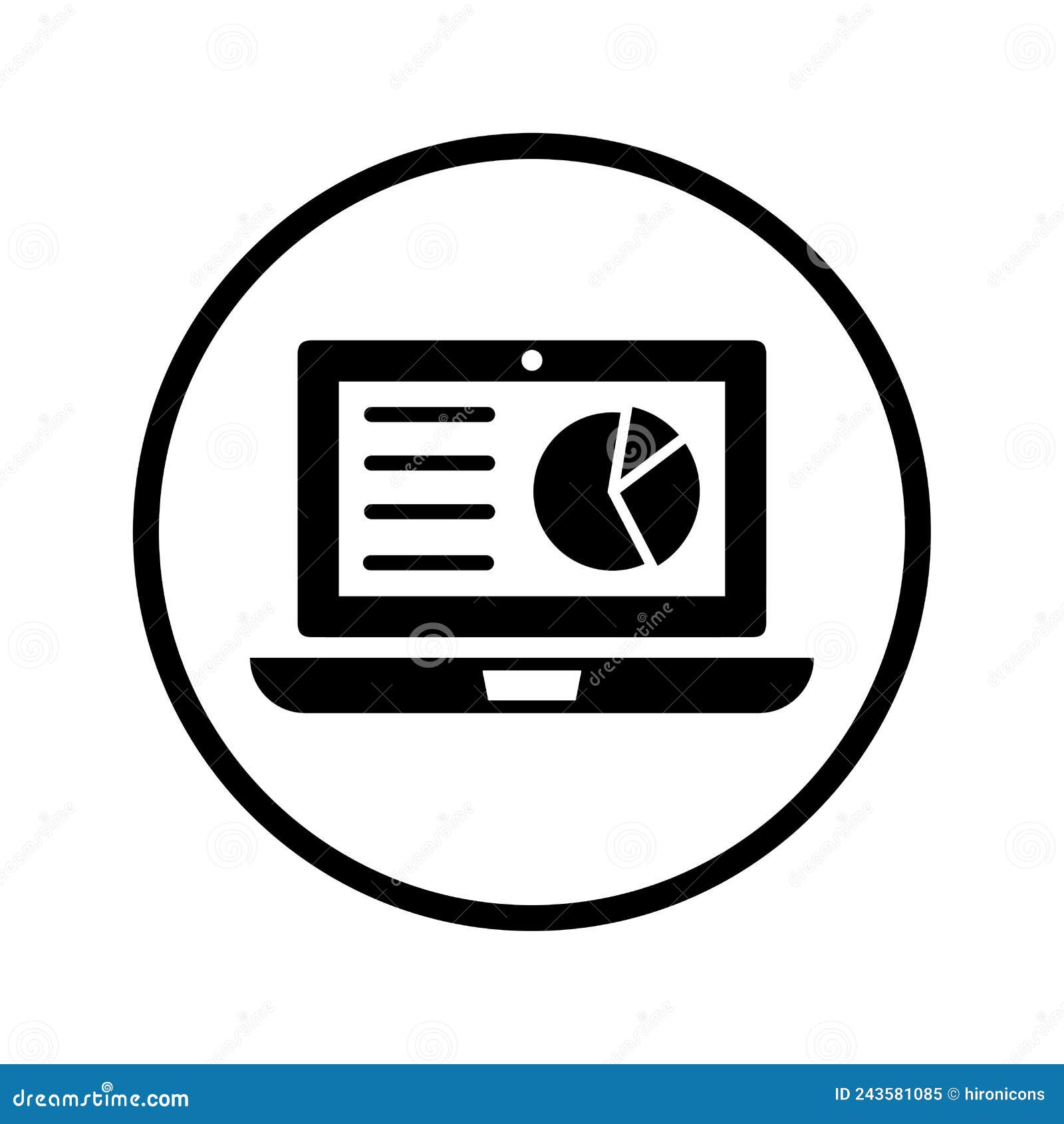 Data, Diagram Icon. Black Vector Illustration Stock Vector ...