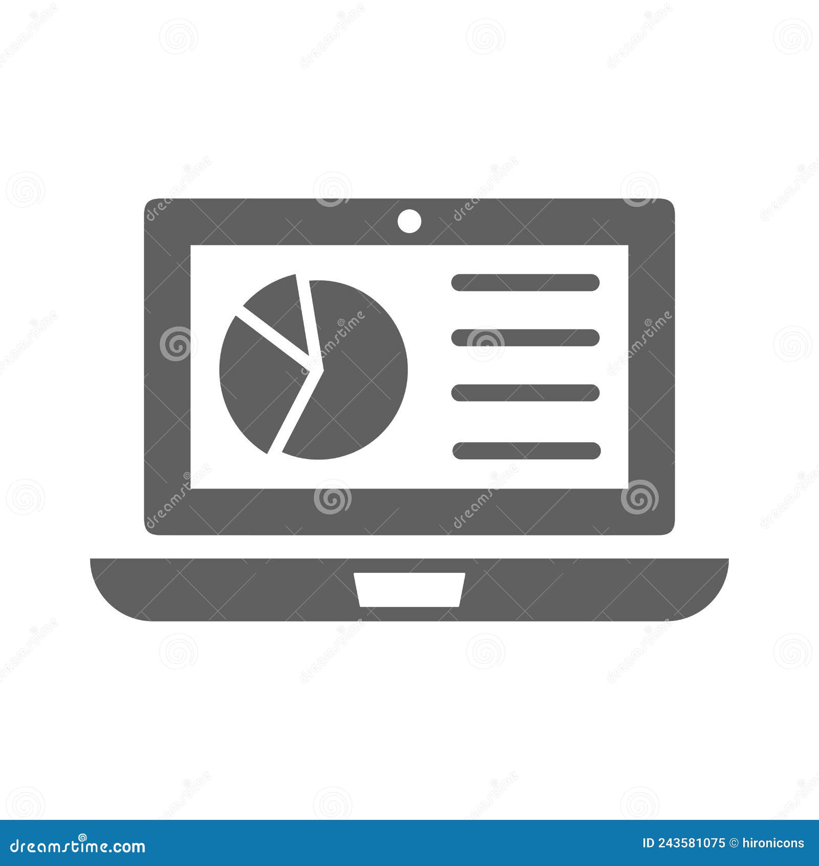 Data, Diagram Icon. Gray Vector Graphics Stock Vector - Illustration of ...