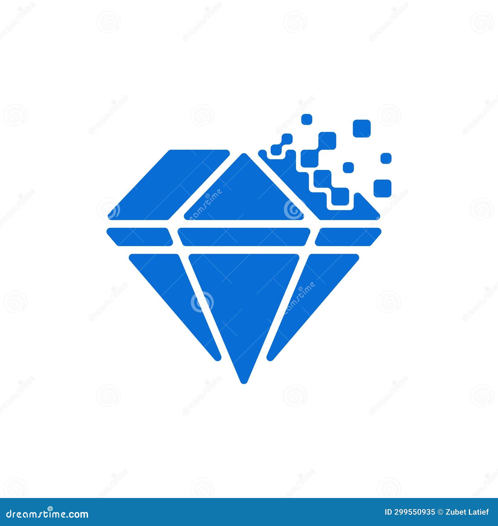 Data Diamond Digital Pixel Logo Design Template, Logo Template Vector ...