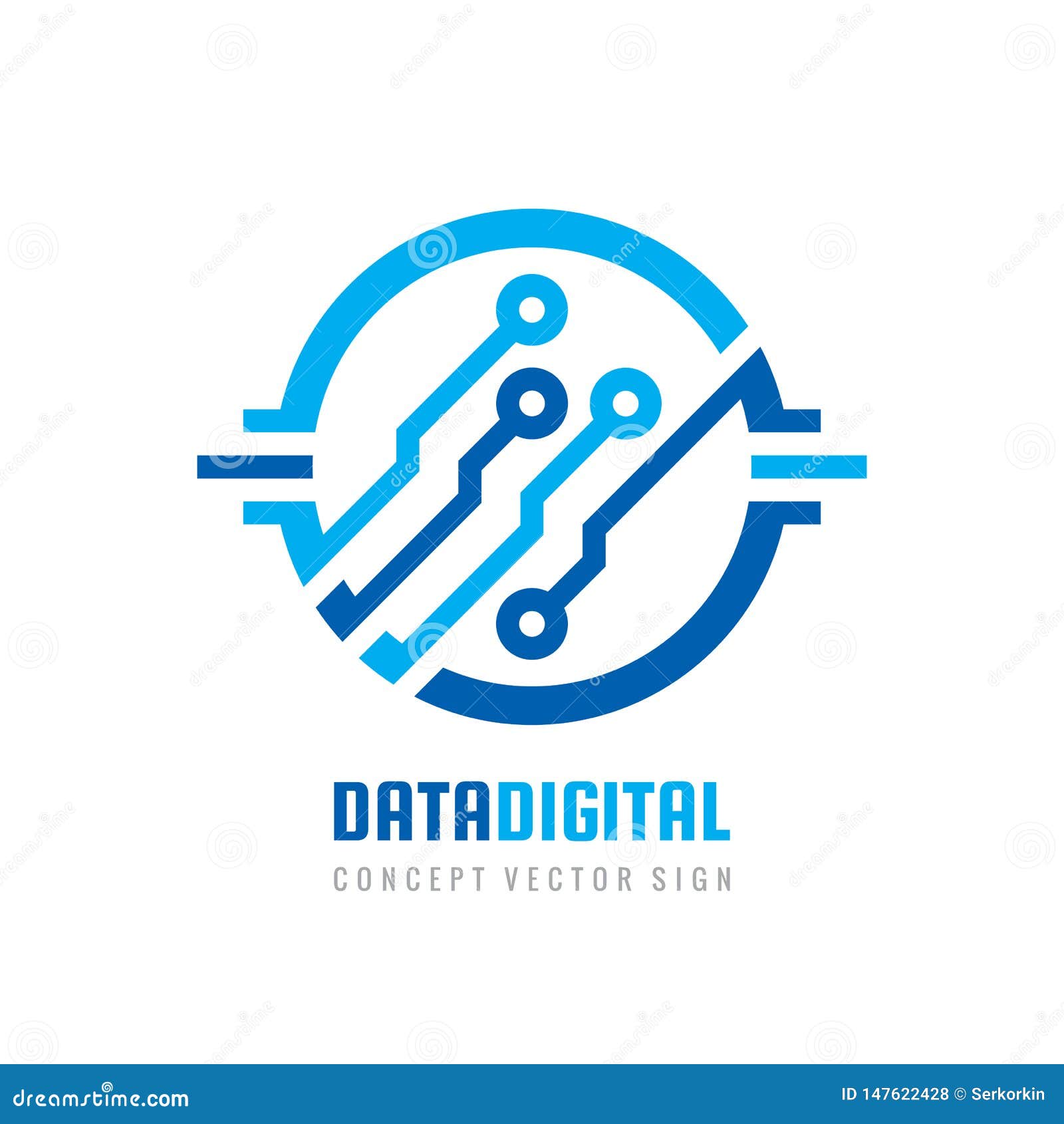Data Digital Electronic Technology - Vector Logo Template for Corporate ...