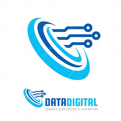 Data Digital Electronic Technology - Vector Logo Template for Corporate ...