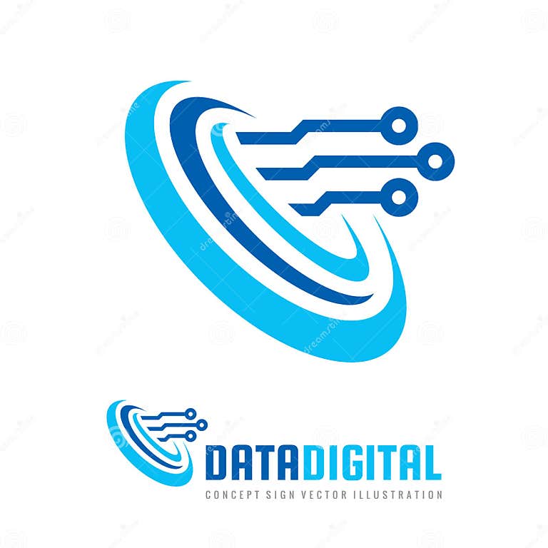 Data Digital Electronic Technology - Vector Logo Template for Corporate ...