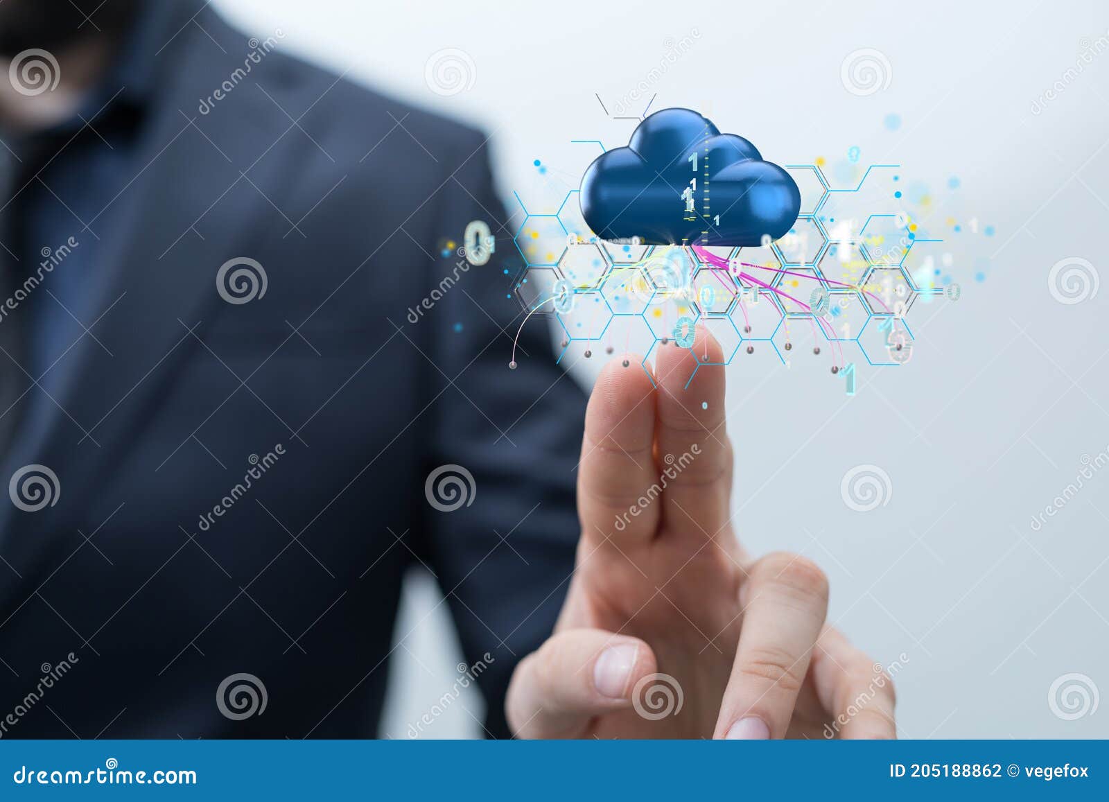 Data Digital Network and Data Concept Stock Illustration - Illustration ...