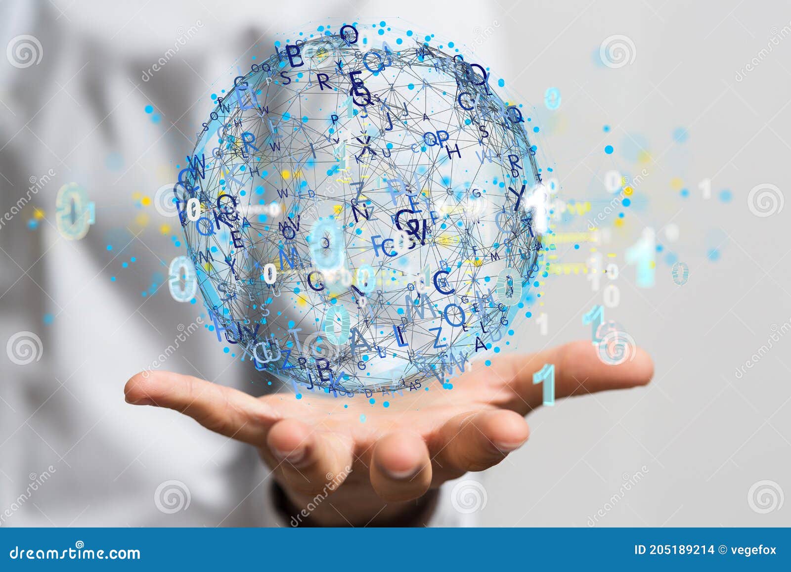 Data Digital Network and Data Concept Stock Illustration - Illustration ...