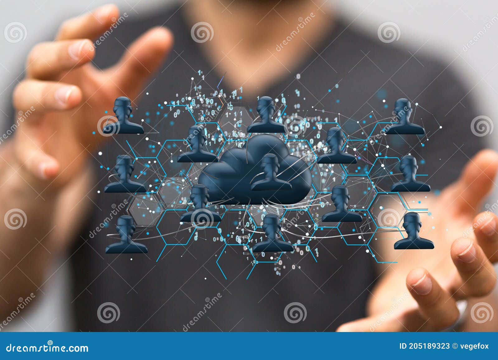 Data Digital Network and Data Concept Stock Illustration - Illustration ...