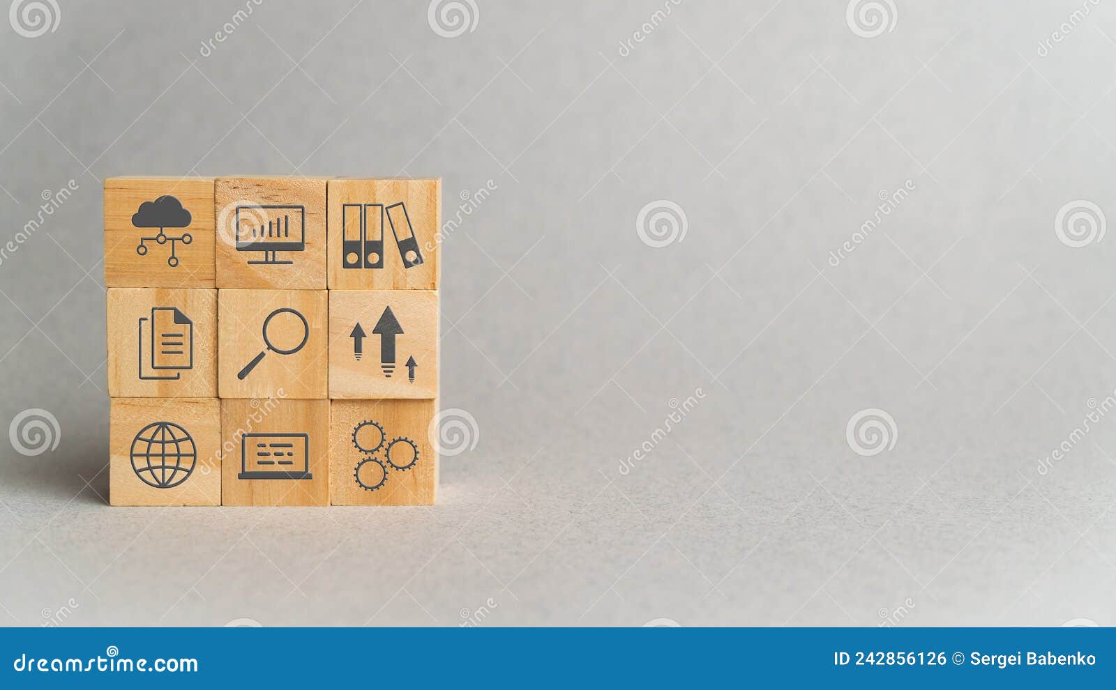 Data Discovery Concept. Icons of Analysis, Research and Information ...