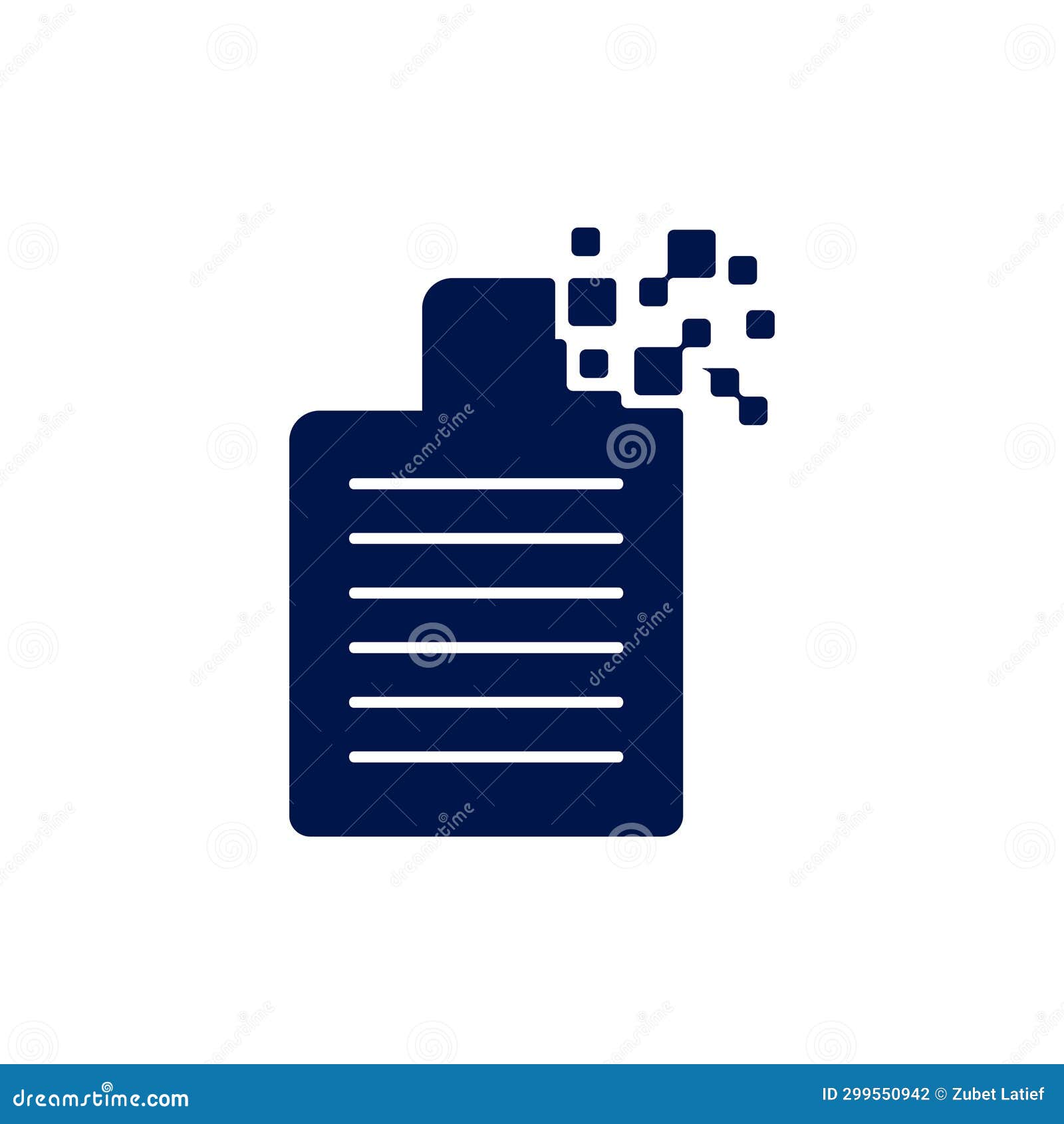 Data Document Digital Logo Design, Pixel Document Logo Template ...