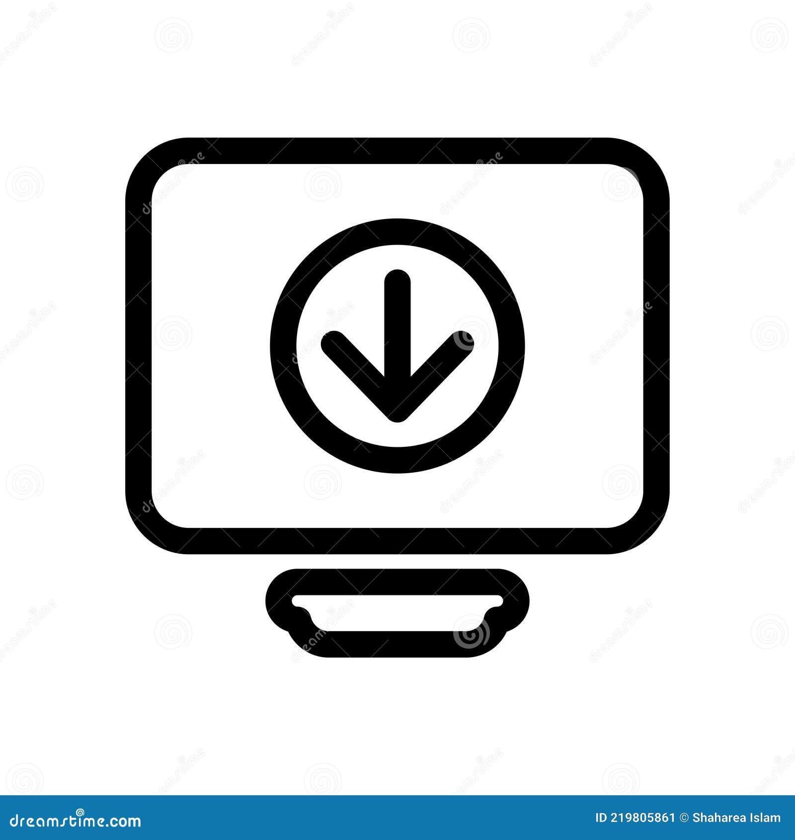 Data download icon stock vector. Illustration of computing - 219805861