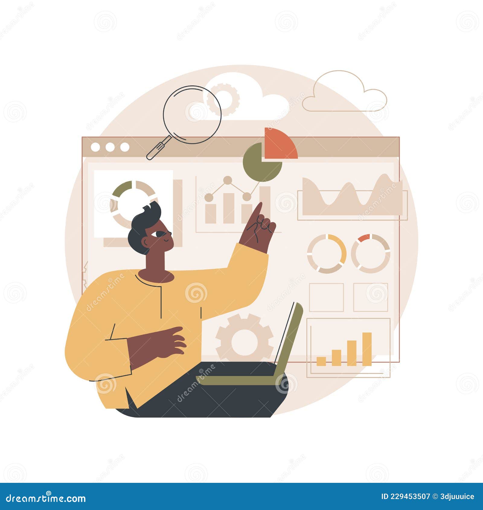 Data Driven Business Model Abstract Concept Vector Illustration. Stock ...