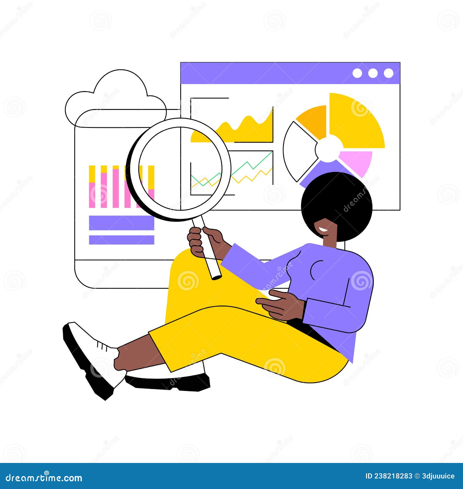 Data Driven Business Model Abstract Concept Vector Illustration. Stock ...