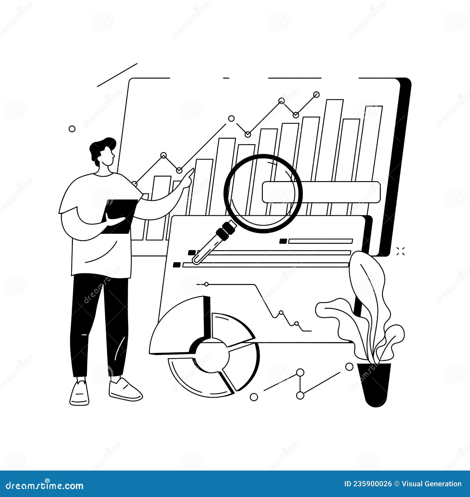 Data Driven Business Model Abstract Concept Vector Illustration. Stock ...