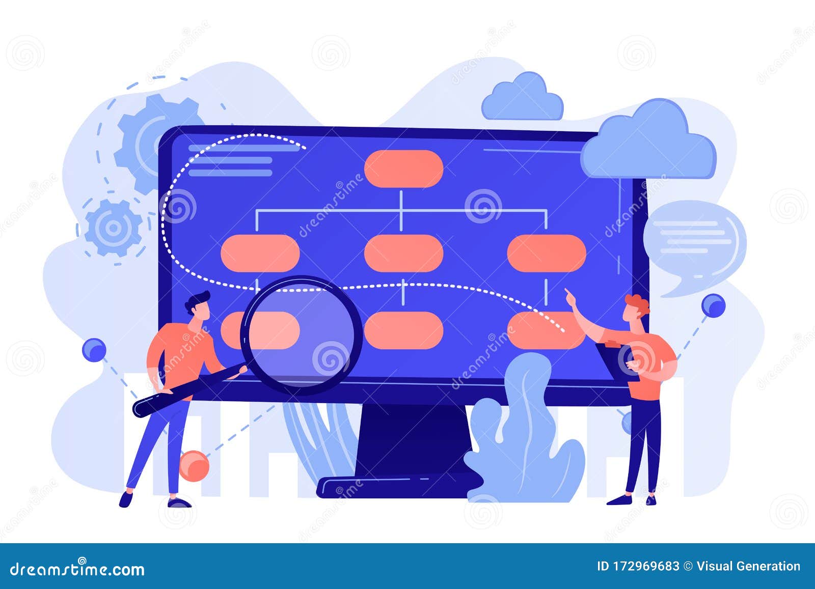 Data Driven Business Model Concept Vector Illustration Stock Vector