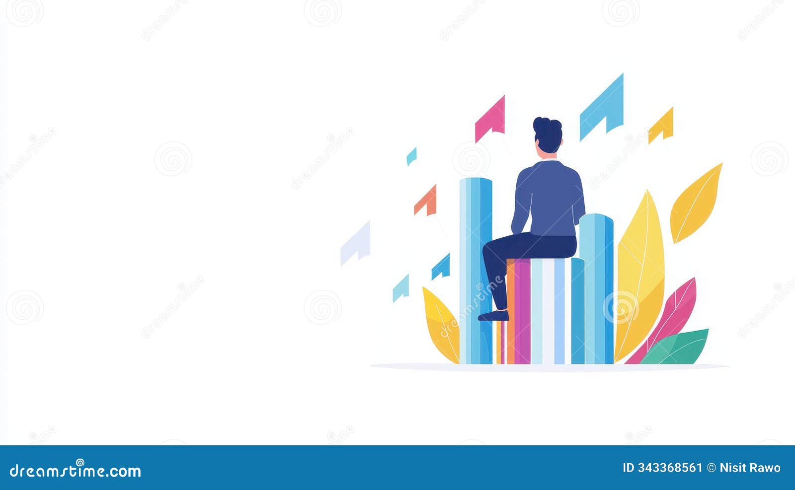 Data-Driven Decision Making with Graphs and Charts Stock Illustration ...