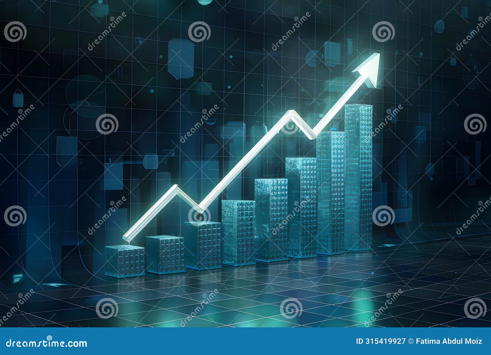 Data Driven Growth 3D Rendered Bar Graph Depicting Upward Trend Stock ... Data Driven Growth 3D Rendered Bar Graph Depicting Upward Trend Stock ...