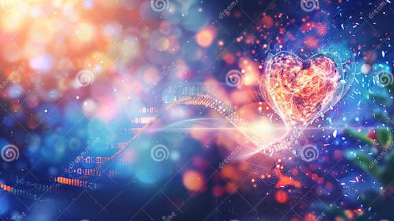 A Data-driven Heart: a Human Heart, Surrounded by Binary Code ...