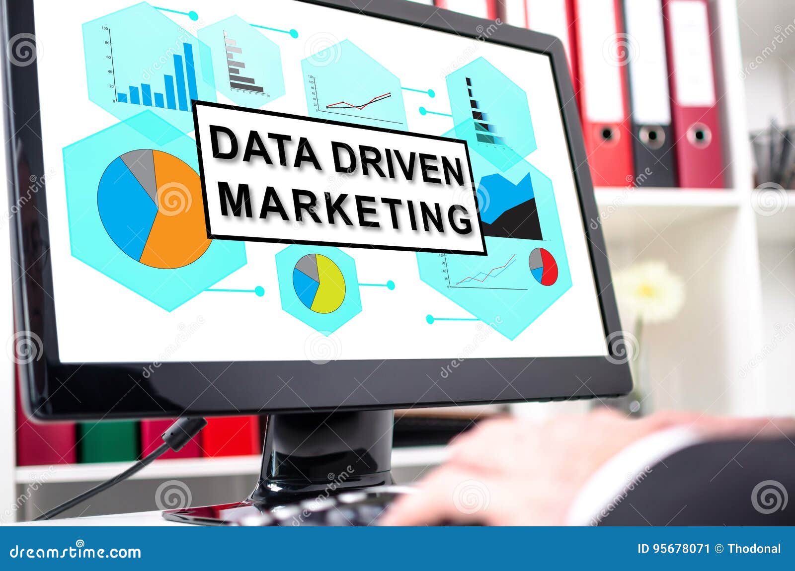 Data Driven Marketing Concept on a Computer Screen Stock Image - Image ...