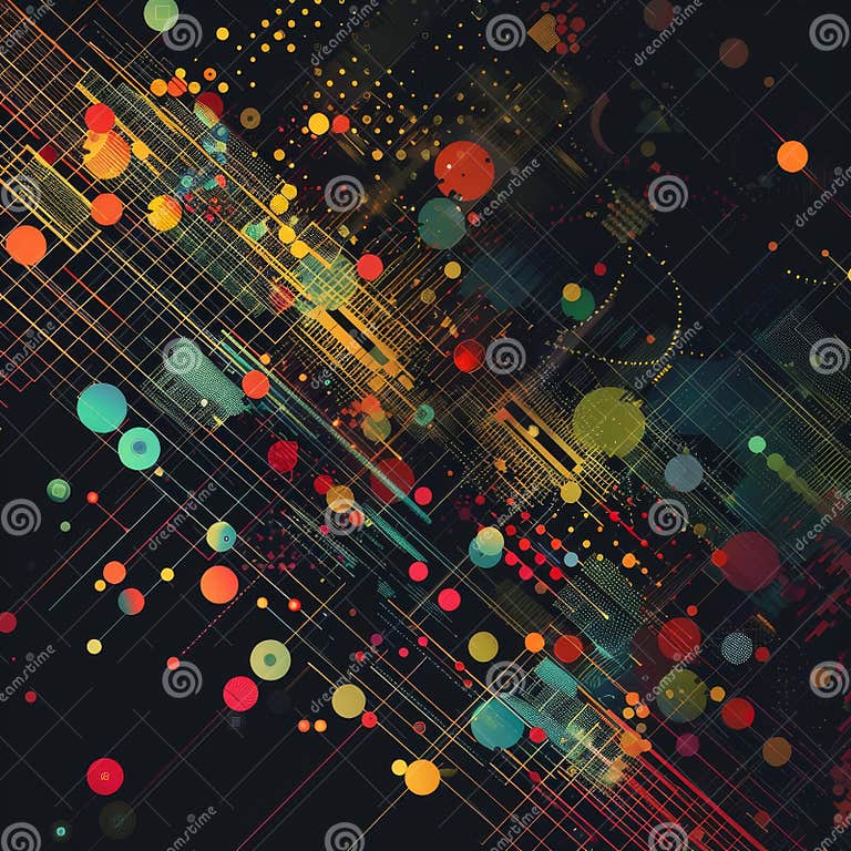 Data-driven Marketing with Dynamic Abstract Themes. Stock Illustration ...