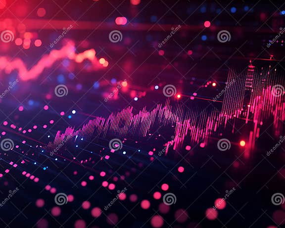Data-driven Stock Performance Graph with Sharp Peaks Stock Illustration ...