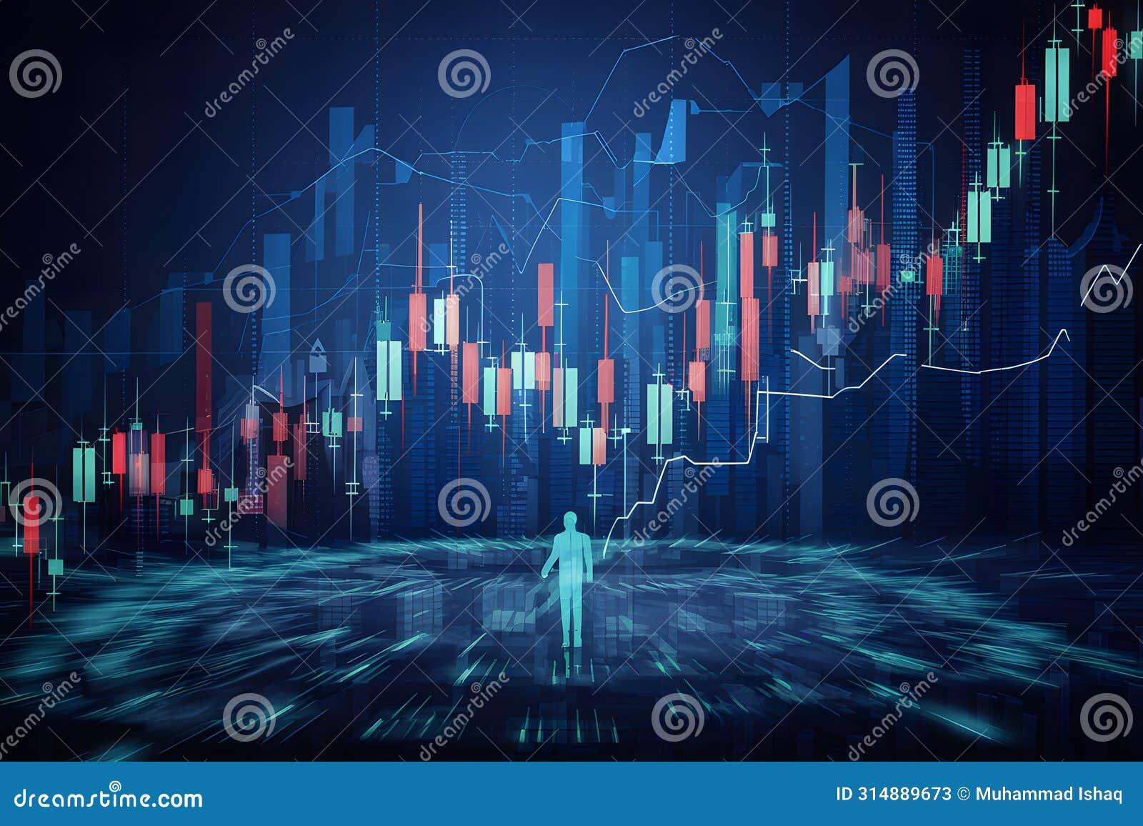 Data Driven Visuals Depicting Stock Market Trends, Offering Insights ...