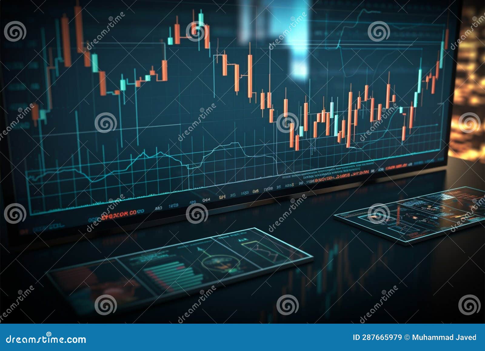 Data Driven Visuals Showcasing Business, Stock Market Trends with ...