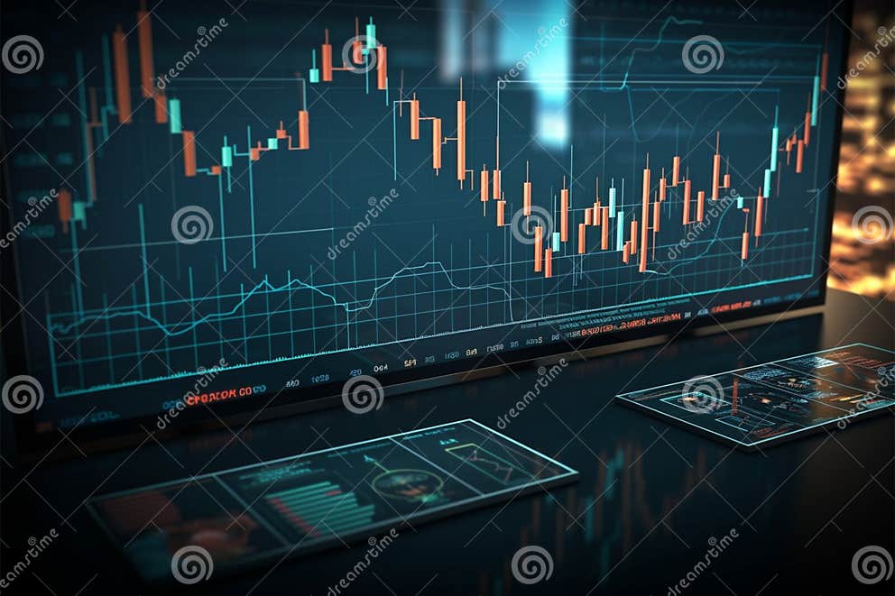 Data Driven Visuals Showcasing Business, Stock Market Trends with ...