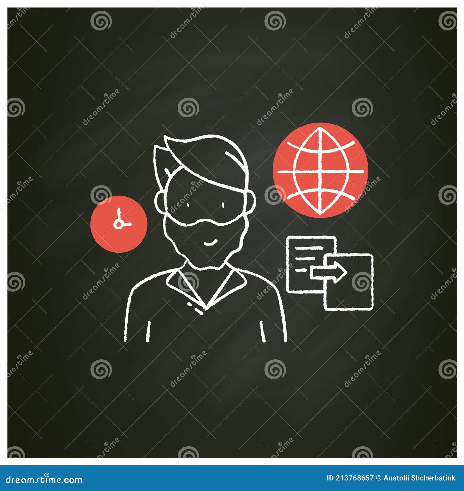 Data Duplication Chalk Icon Stock Vector - Illustration of possibility ...