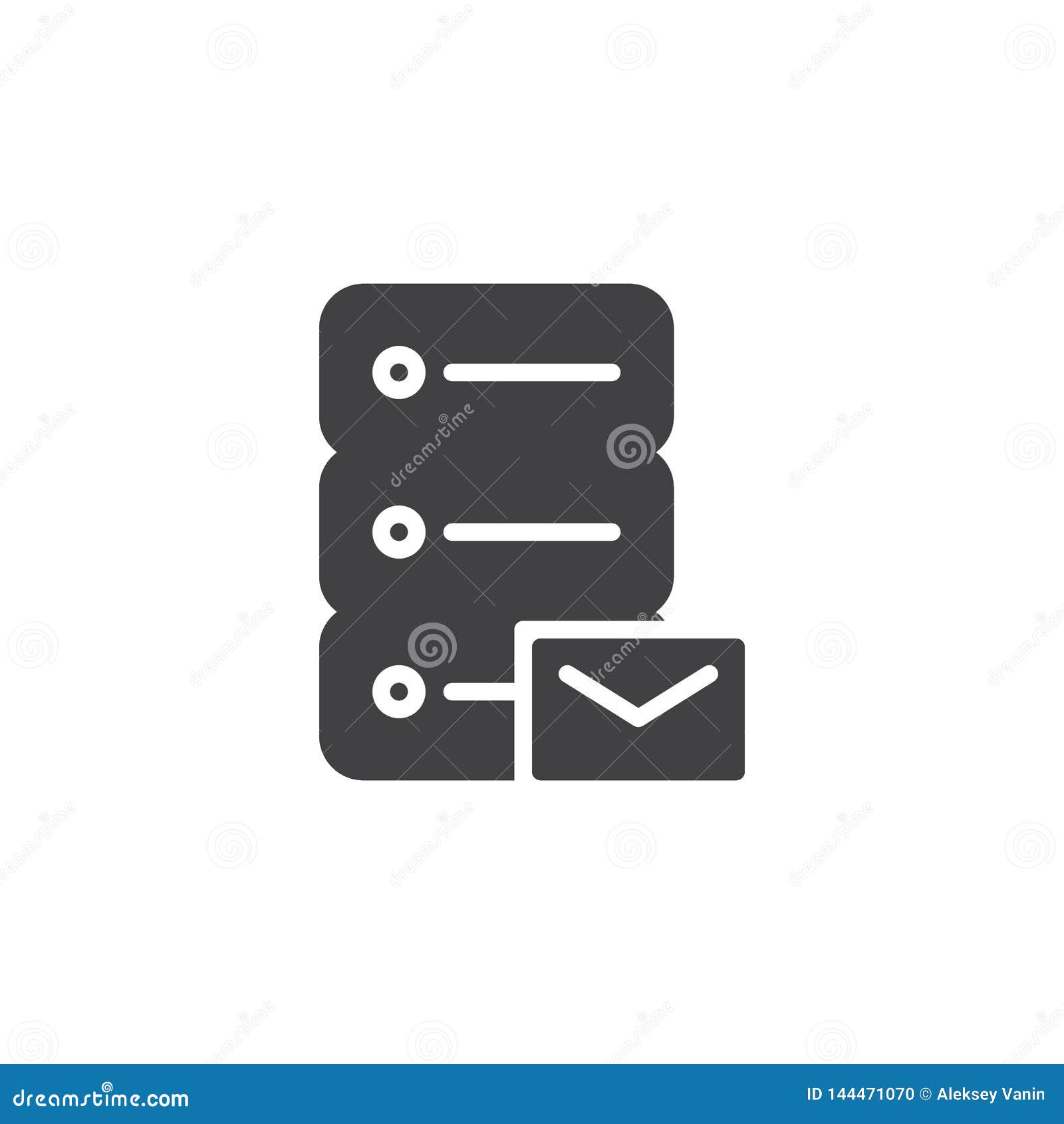 Data Email Storage Vector Icon Stock Vector - Illustration of equipment ...