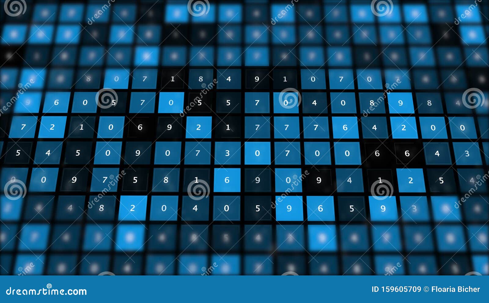 Stream of Random Digital Characters High Tech Board. Stock Illustration ...