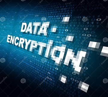 Data Encryption stock illustration. Illustration of pixels - 47223246