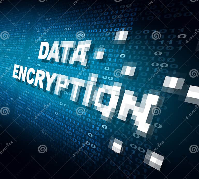 Data Encryption stock illustration. Illustration of pixels - 47223246