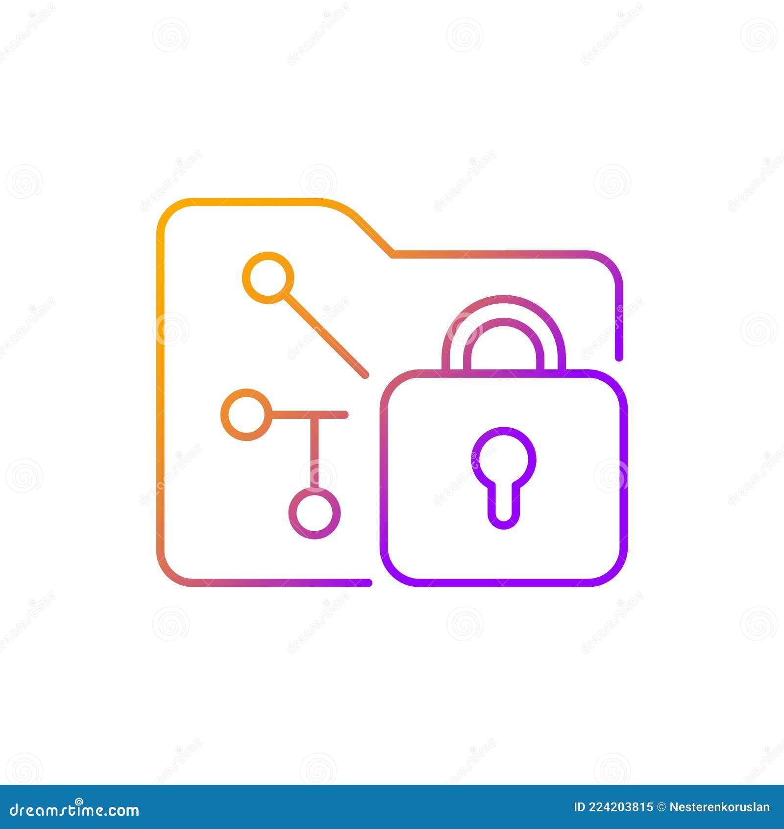 Data Encryption Gradient Linear Vector Icon Stock Vector - Illustration ...