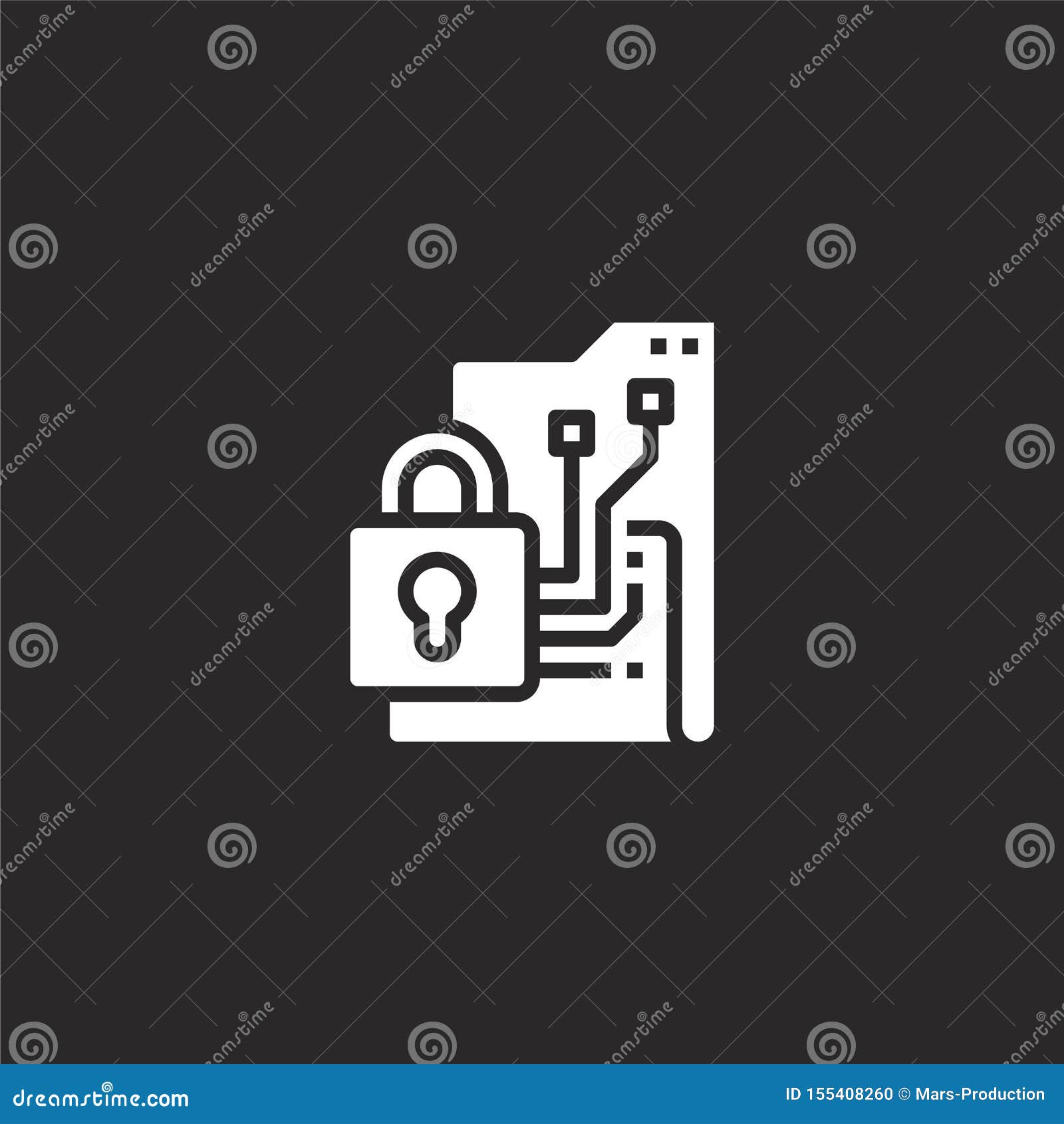 Data Encryption Icon. Filled Data Encryption Icon for Website Design ...