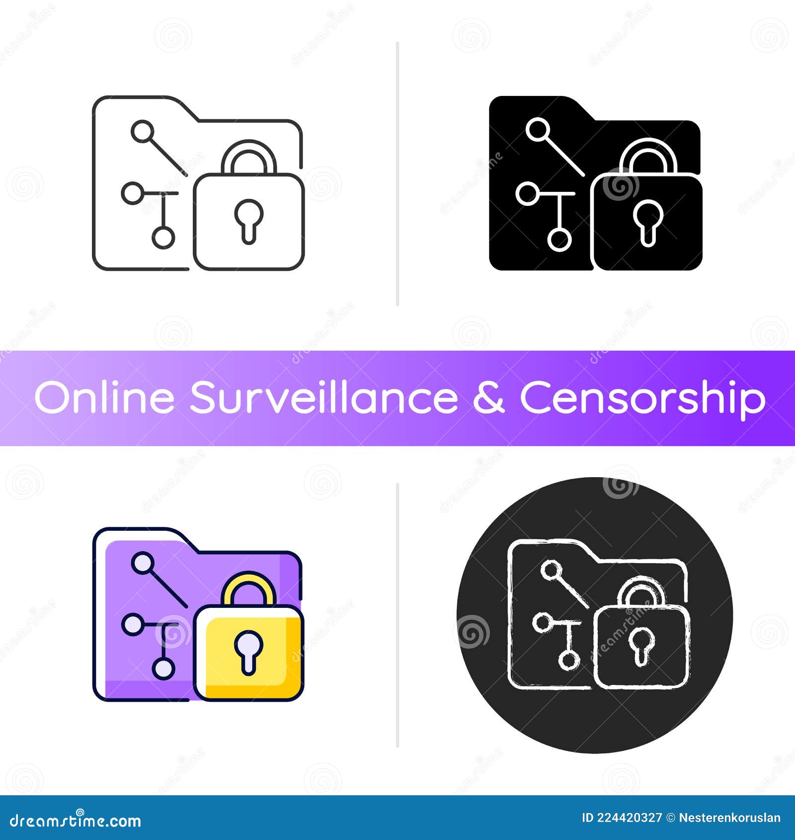 Data encryption icon stock vector. Illustration of vector - 224420327