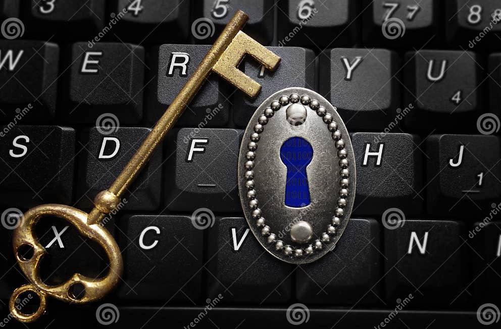 Data encryption key lock stock photo. Image of lock, locked - 68067908