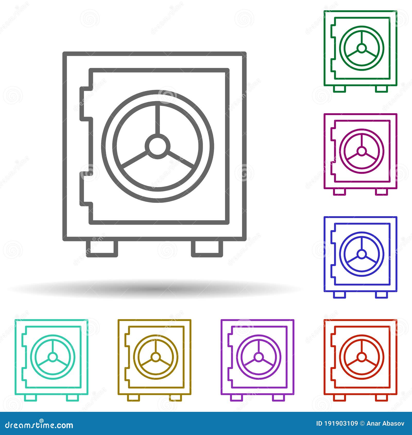Data Encryption Multi Color Icon. Simple Thin Line, Outline Vector of ...