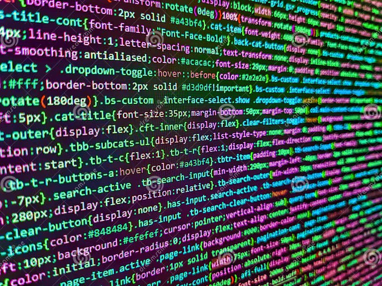 Data Encryption Security Code On A Computer Display Closeup Of Java 4426