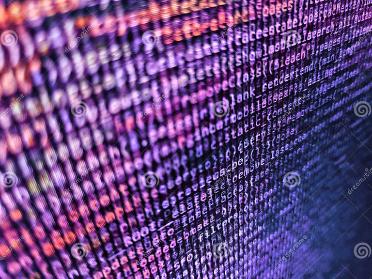 Data Encryption Security Code On A Computer Display Displaying Program 6937