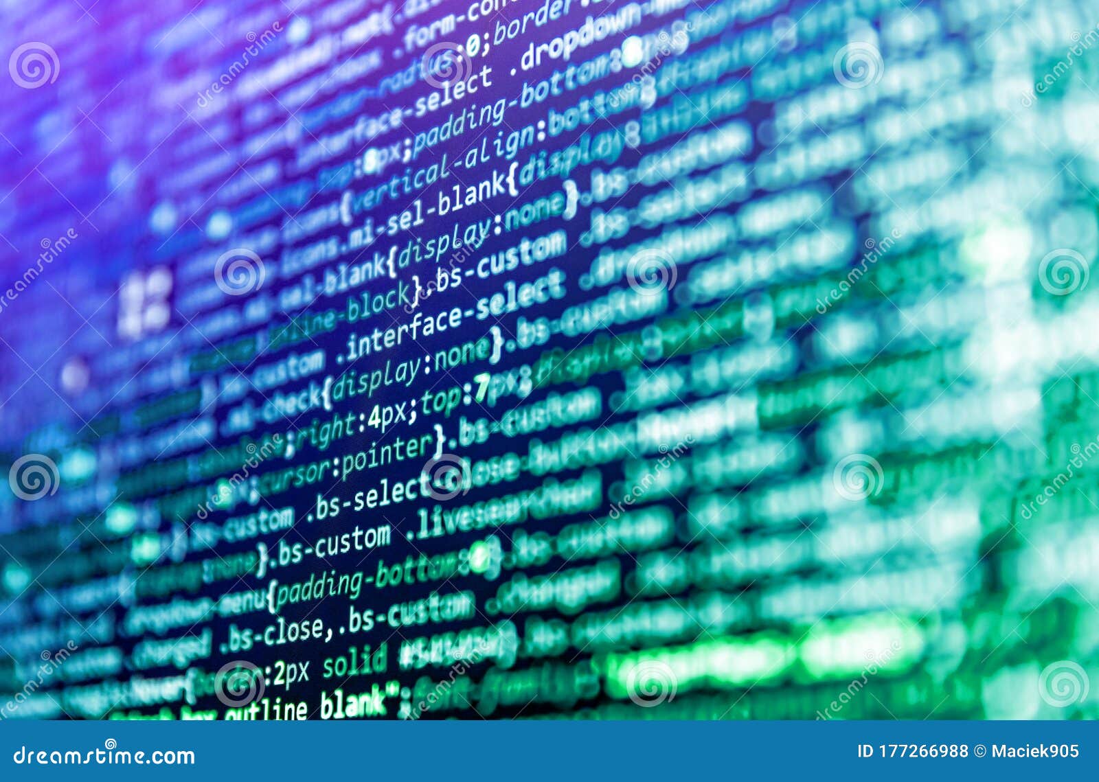 Data Encryption Security Code On A Computer Display Hi Tech Modern 5577