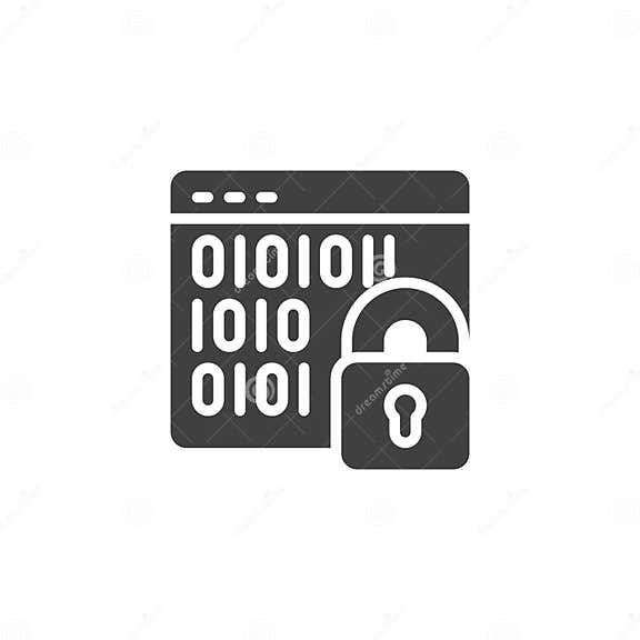 Data Encryption Vector Icon Stock Vector - Illustration of glyph ...