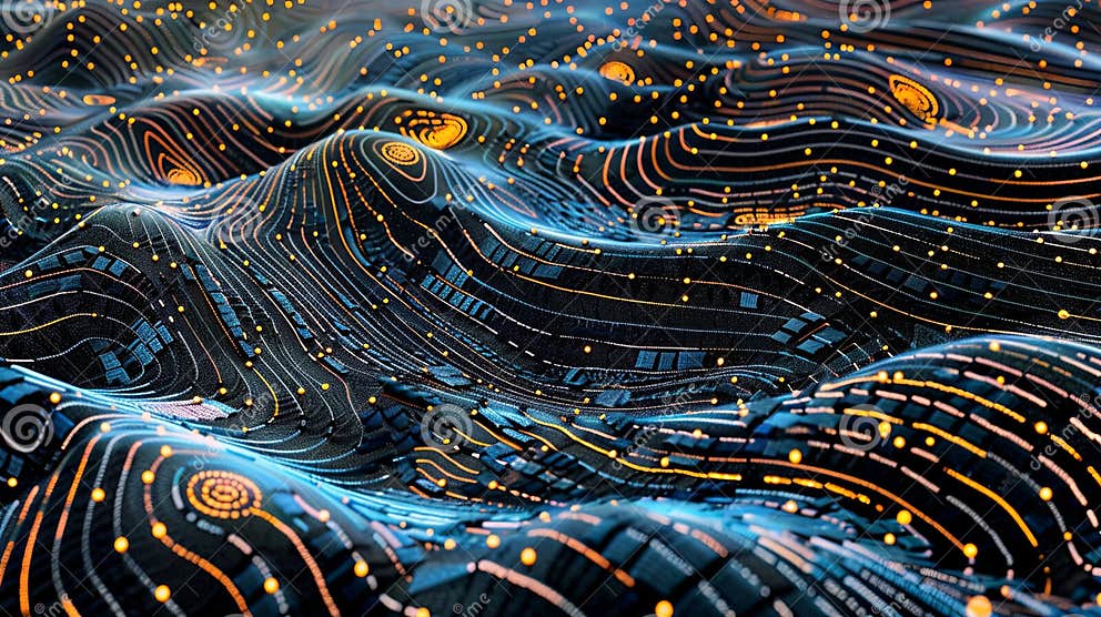 Data Encryption A Visually Striking Image Of Data Streams Transformed Into Intricate Patterns Of